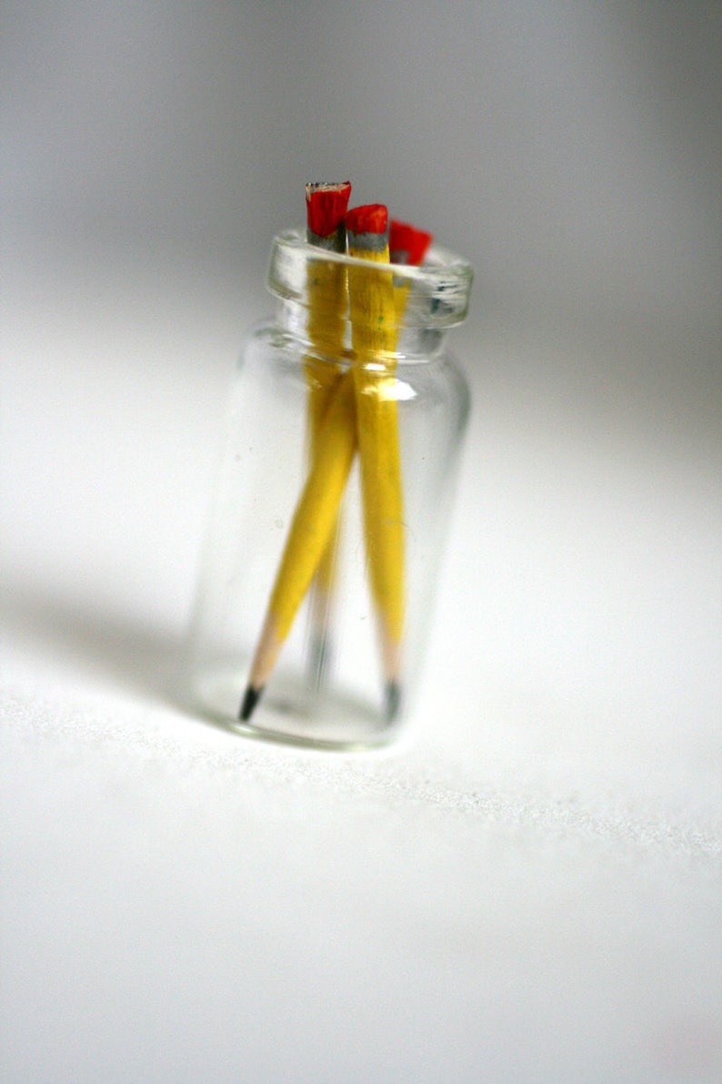 Set of 4 Miniature Pencils, Tiny Pencils, Barbie Doll Pencils, Set of ...