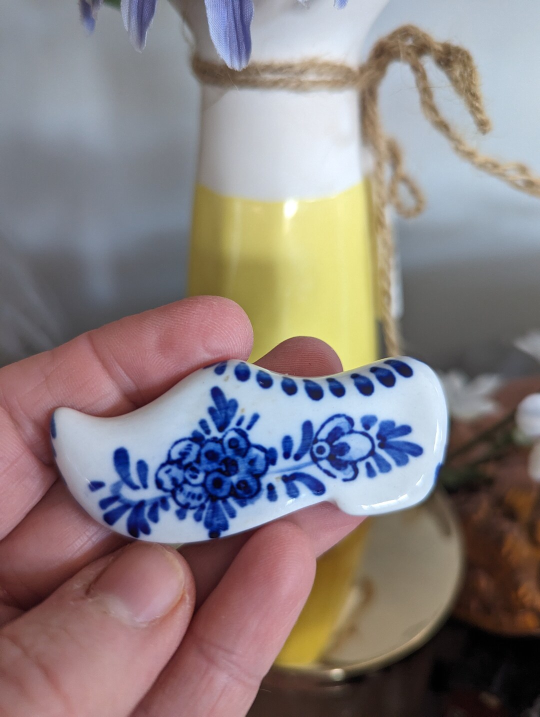 Miniature Delft Blue Holland Shoe Magnet, Netherlands Holland Ceramic ...