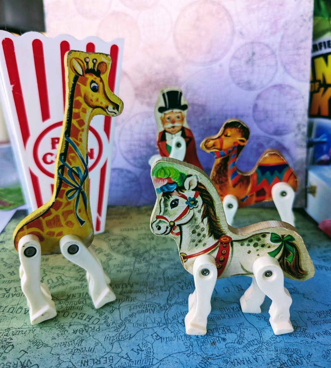 Vintage Plastic Circus People Set, Greatest Showman Ring Master, 1950's ...