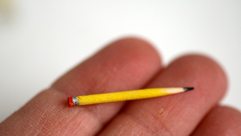 Set of 4 Miniature Pencils, Tiny Pencils, Barbie Doll Pencils, Set of ...
