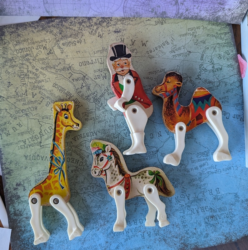 Vintage Plastic Circus People Set, Greatest Showman Ring Master, 1950's ...