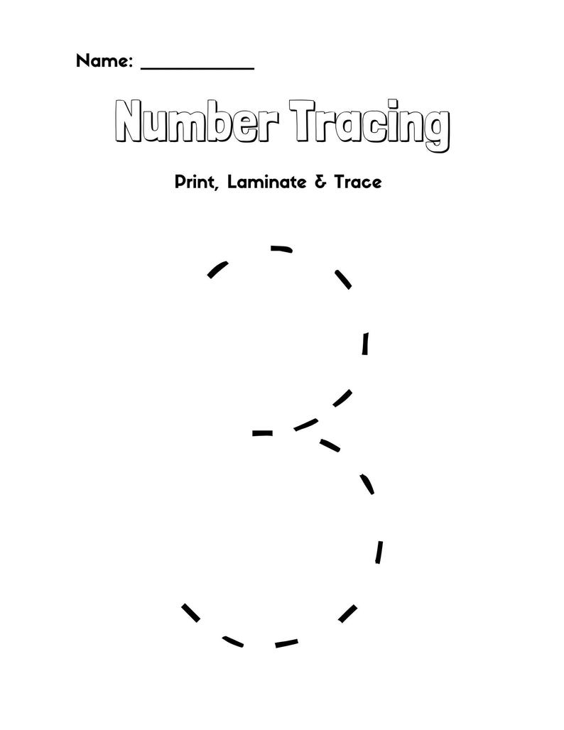 Number Tracing Worksheets 0–20 – Preschool Learning Activity (PDF ...