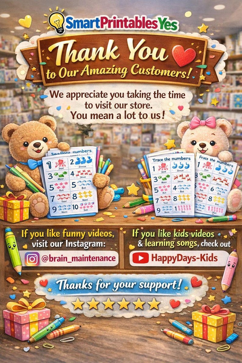 Number Tracing Worksheets 0–20 – Preschool Learning Activity (PDF ...