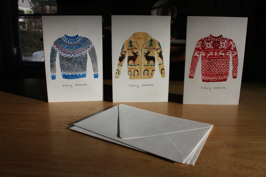 Sweater Card Set - Etsy