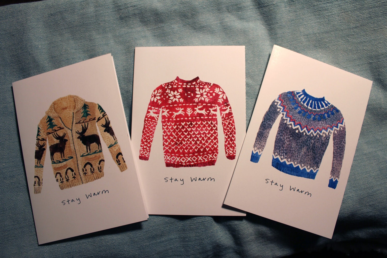 Sweater Card Set - Etsy