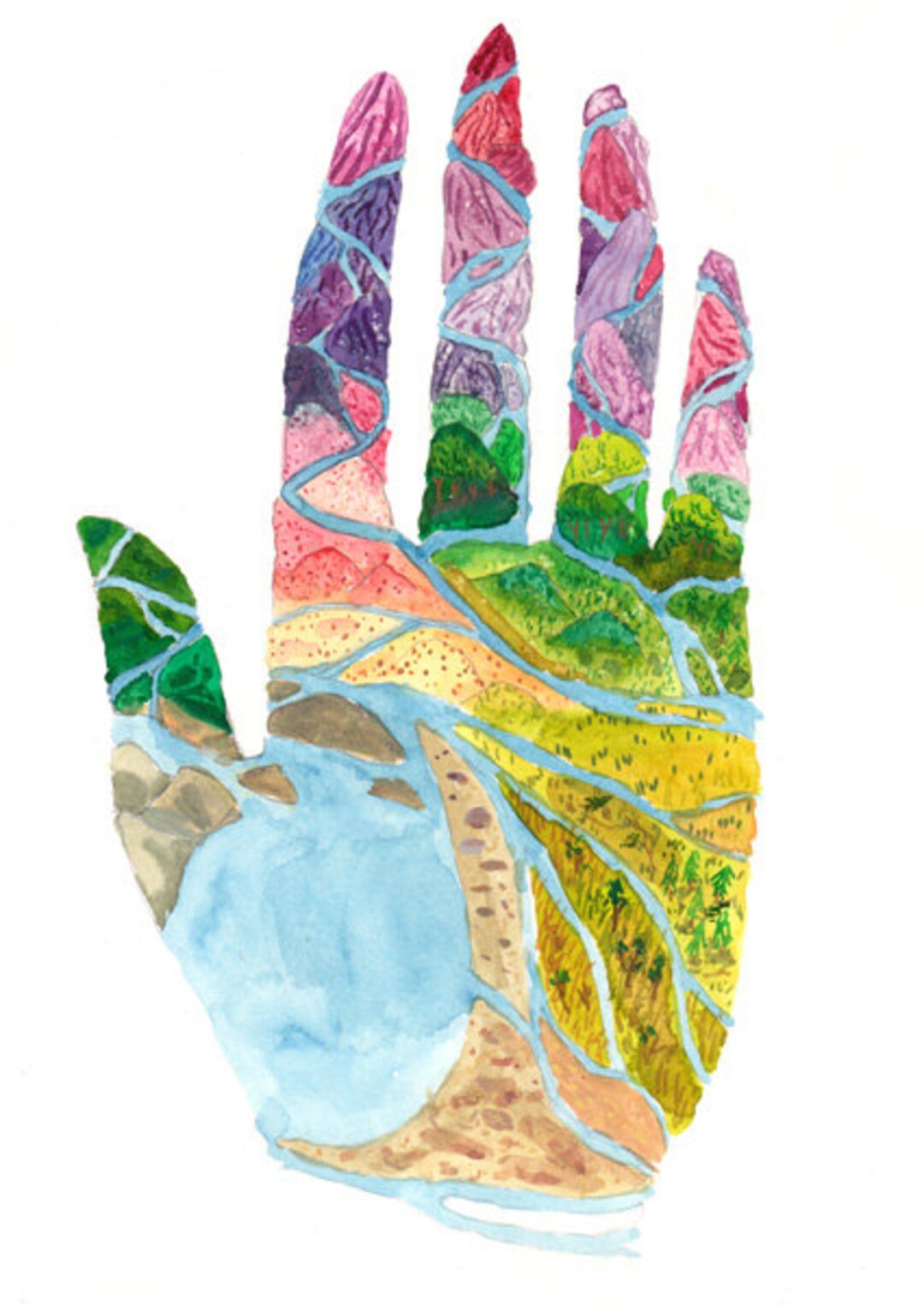 Journey Hand Print - Etsy