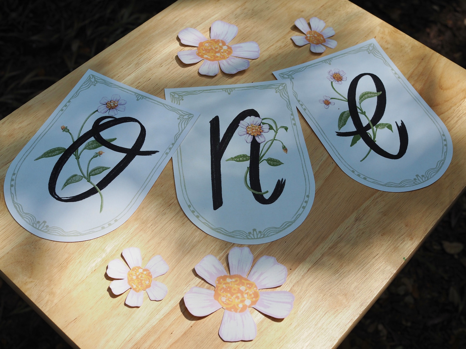 First Birthday Banner Printable | ONE Banner | Wildflower First ...