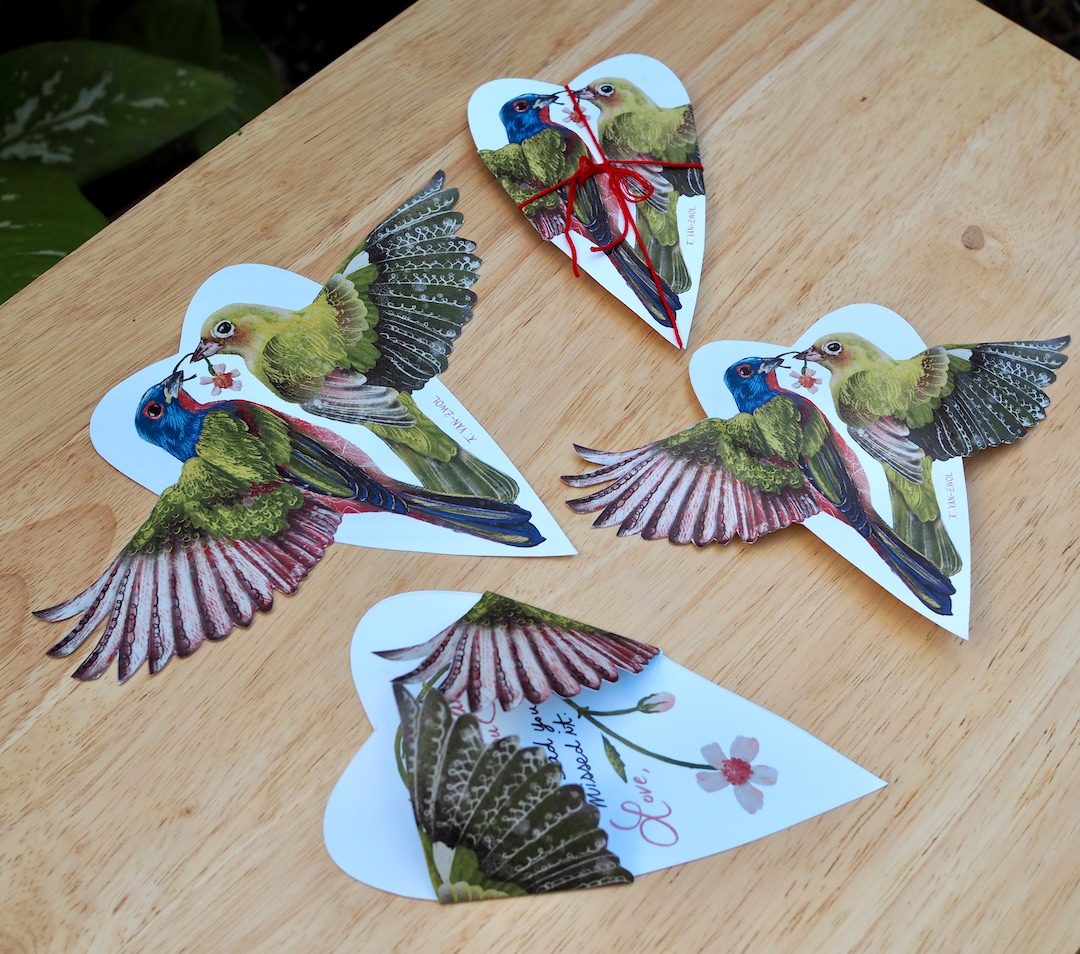 Love Bird Valentine Card, Printable Card for Her, Blank Option, Instant ...