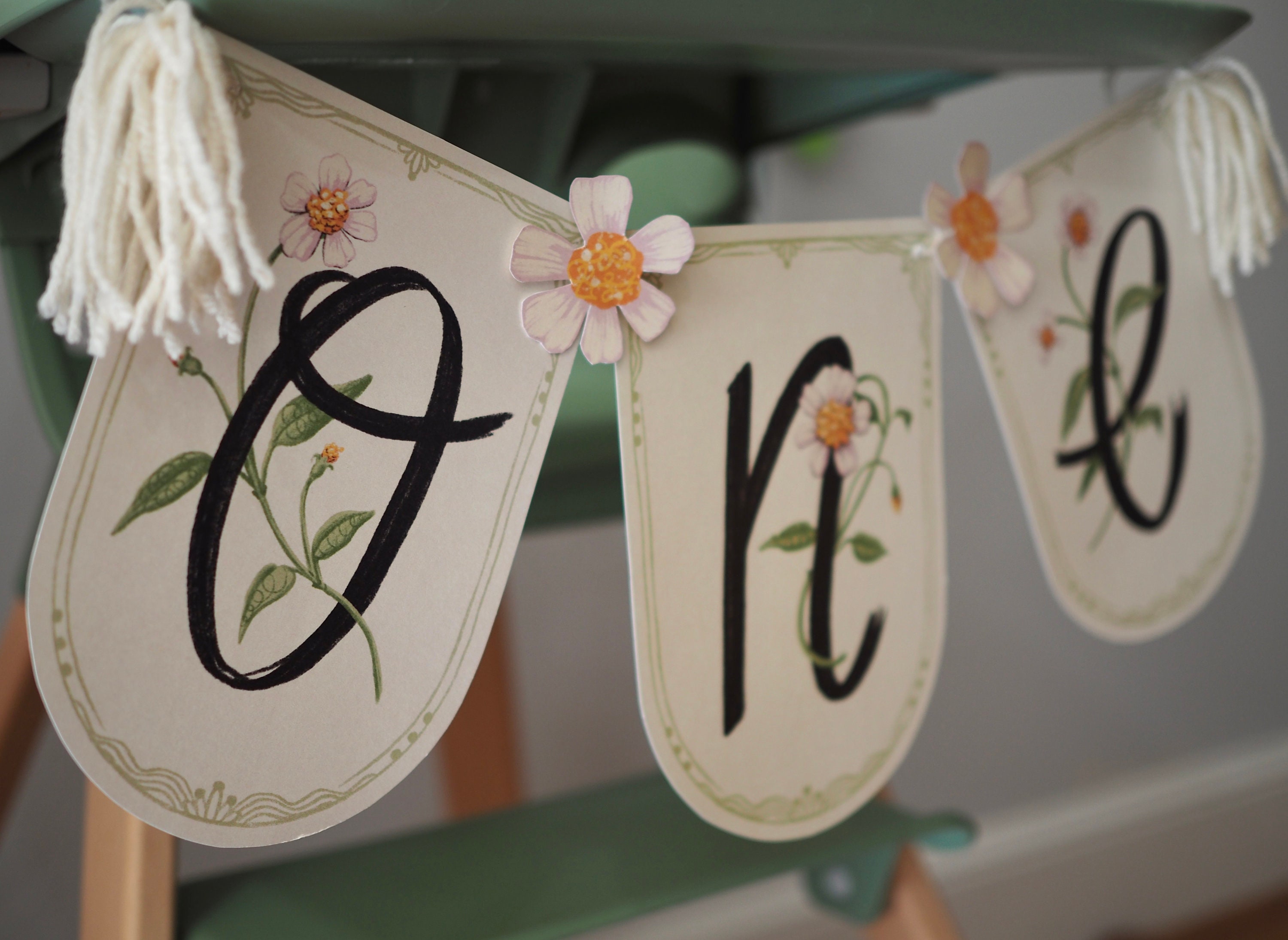 First Birthday Banner Printable | ONE Banner | Wildflower First ...