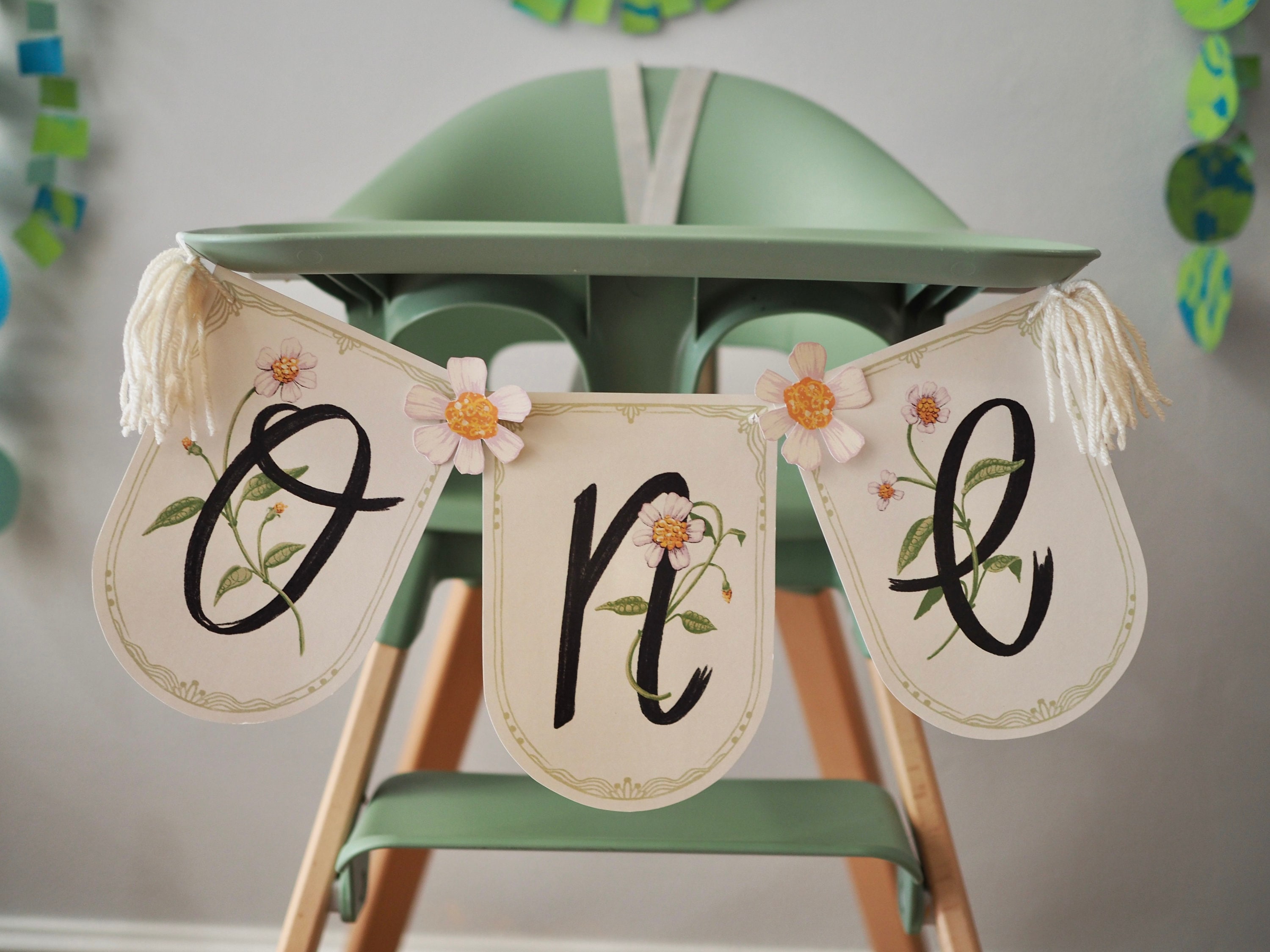 First Birthday Banner Printable | ONE Banner | Wildflower First ...