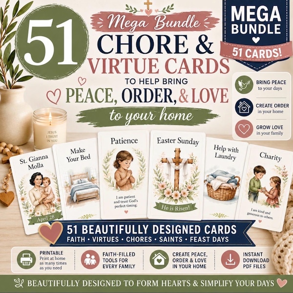 Virtue Kids Cards - Etsy