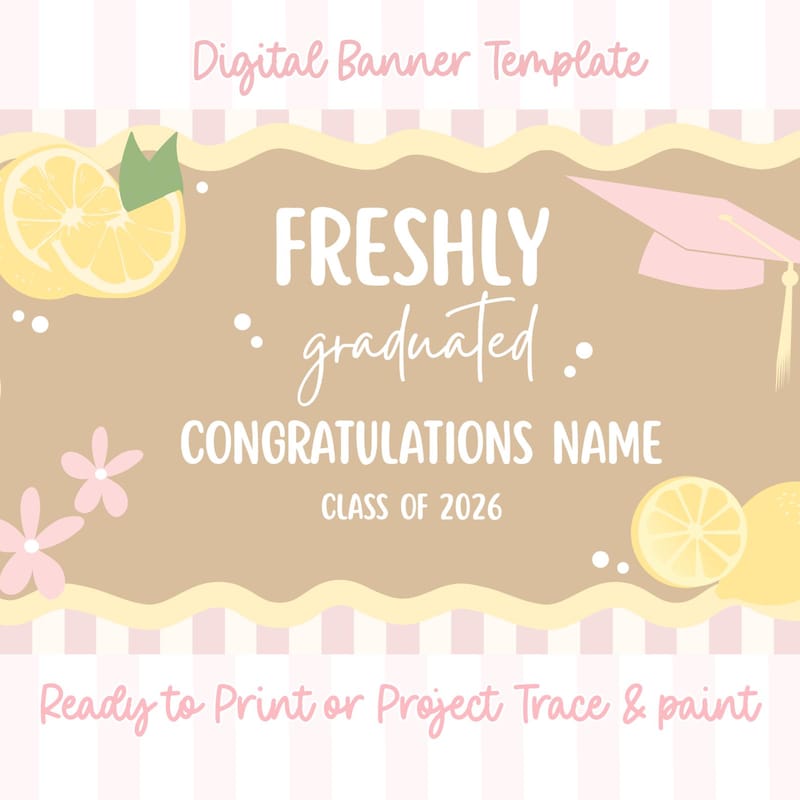 Freshly Graduated Banners - Etsy