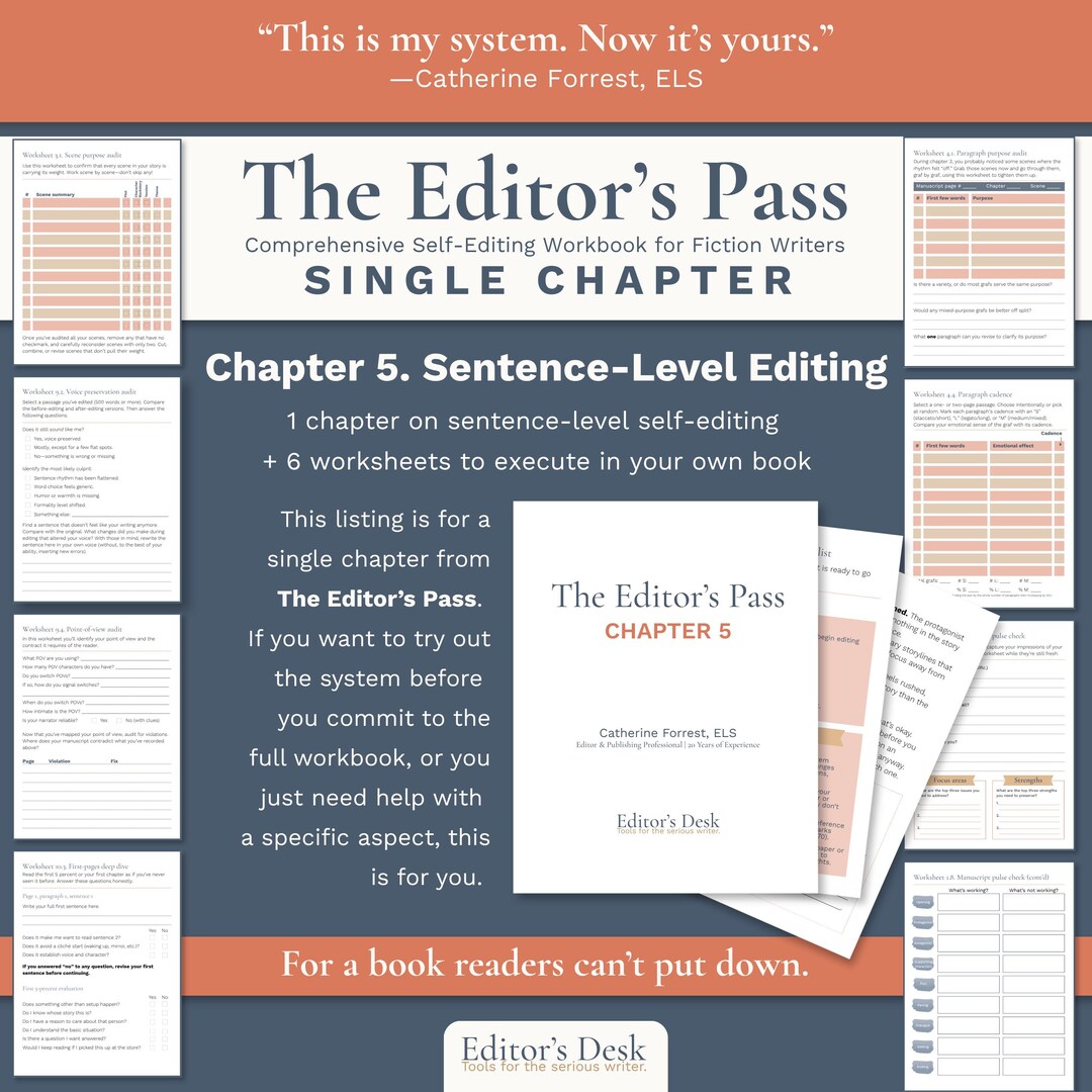 Sentence Level Editing for Novelists | Line Edit Workbook Chapter ...