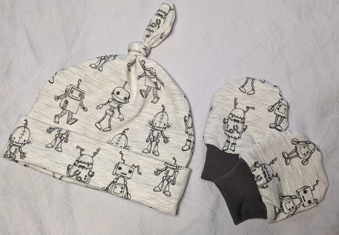 Gender Neutral Hat and Mittens Set,newborn Gift, Baby Shower Gift, Free ...