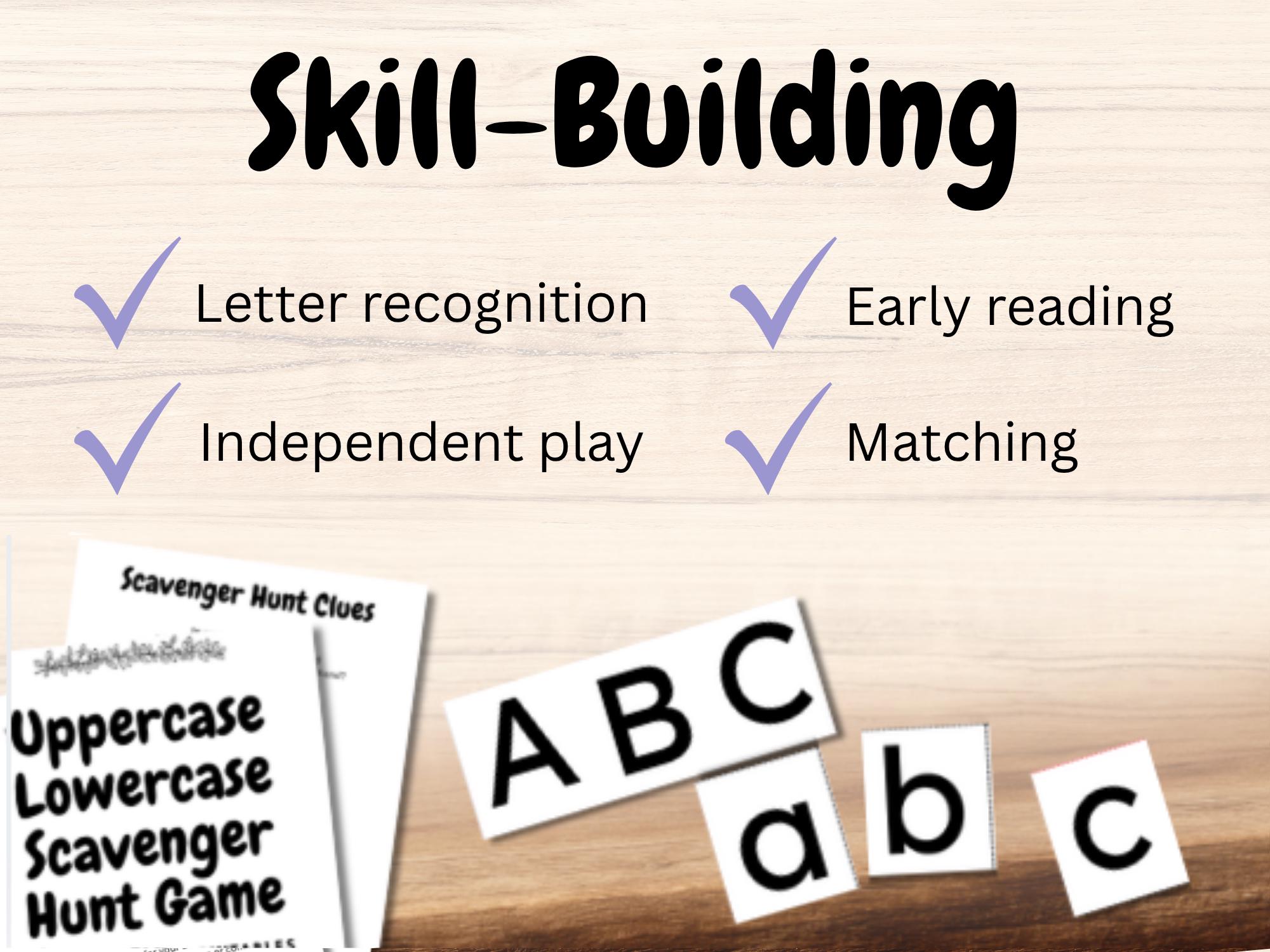 Uppercase Lowercase Alphabet Scavenger Hunt Learning Activity Digital ...
