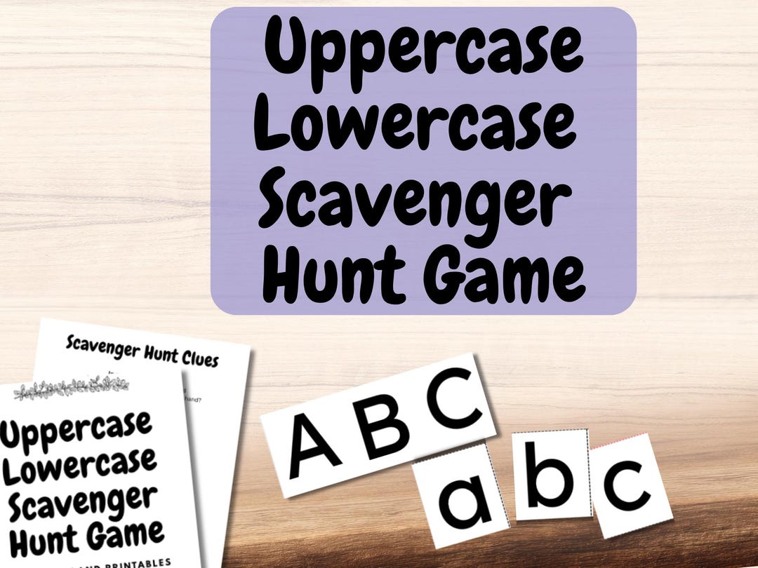 Uppercase Lowercase Alphabet Scavenger Hunt Learning Activity Digital ...