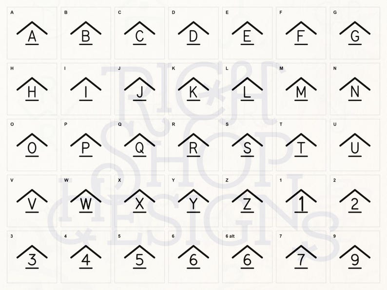 Rafter Monogram Bundle, Cattle Brand Alphabets, Western Font, SVG &PNG ...
