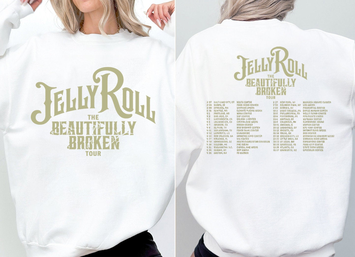 Jelly Roll The Beautifully Broken Tour 2024 Shirt, Jelly Roll Fan Shirt ...