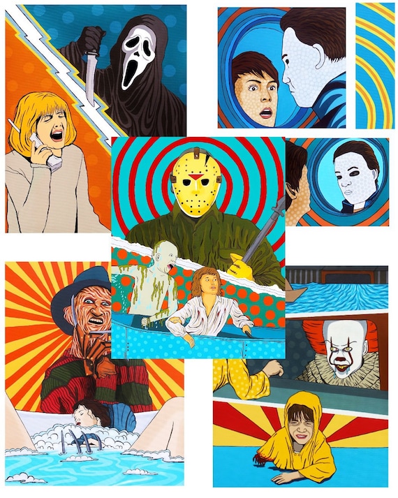Horror Pop Art Prints deal - Etsy