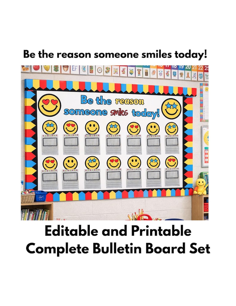 Editable Bulletin Board Template- Complete Set - Optional Writing ...