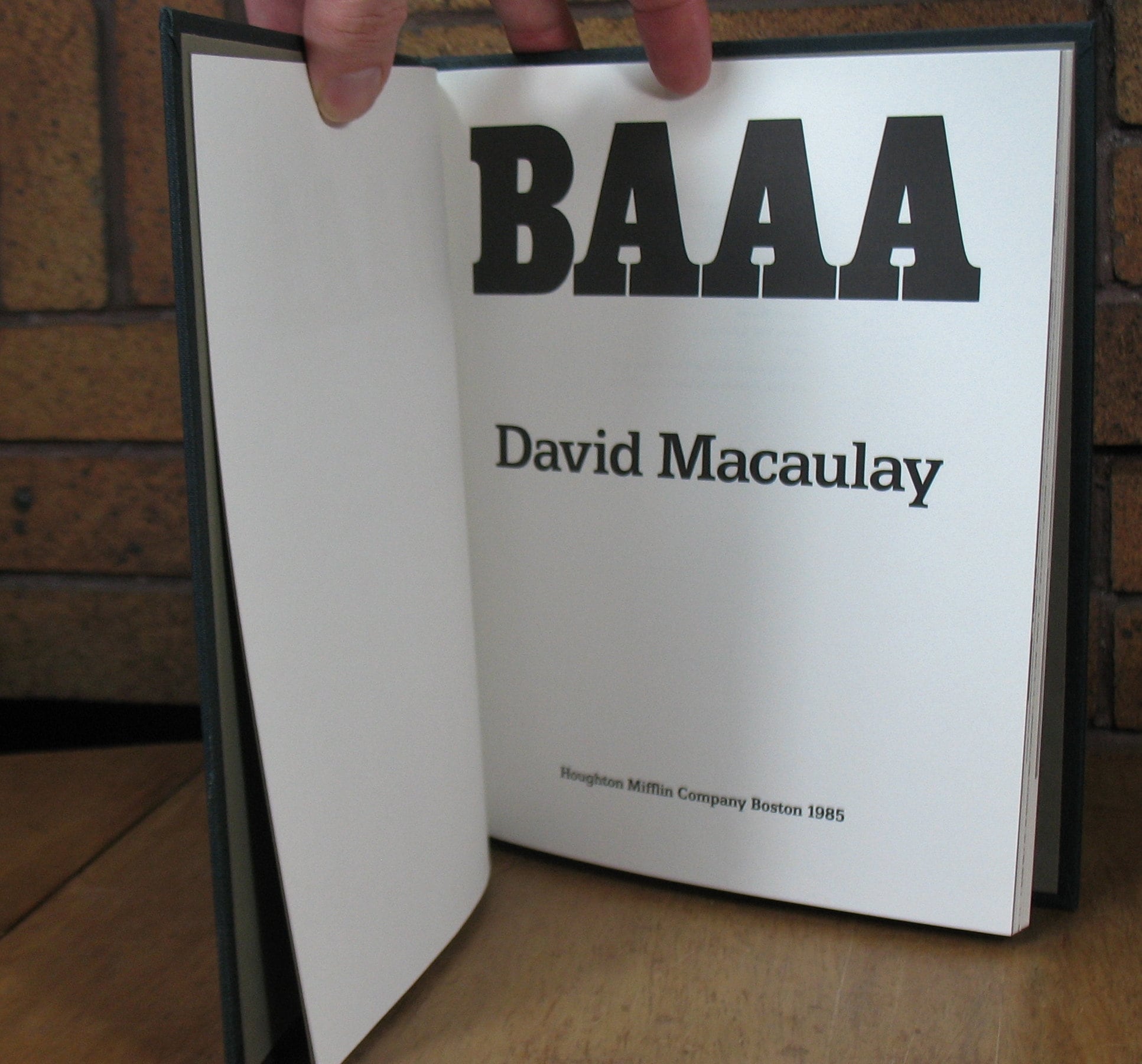 BAAA by David Macaulay HC First Edition First Printing 1985 | Etsy
