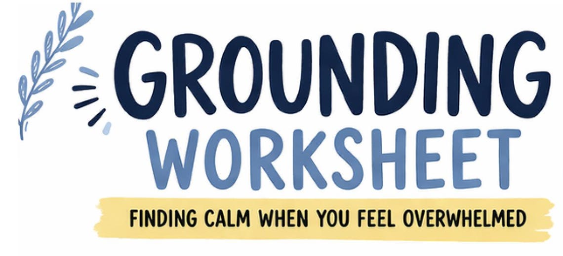 Grounding Worksheet for Teens | Anxiety Coping Skills, Mindfulness ...