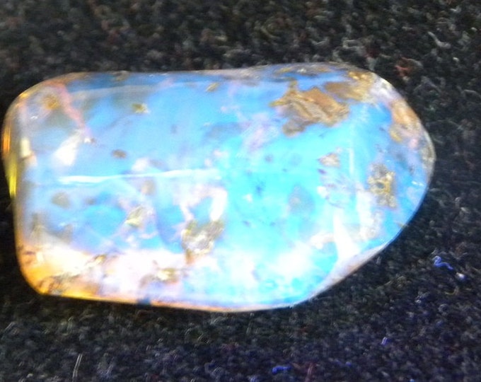 Blue Amber Natural Dominican Amber 34x21x15mm Rare Blue Amber Cabochon ...