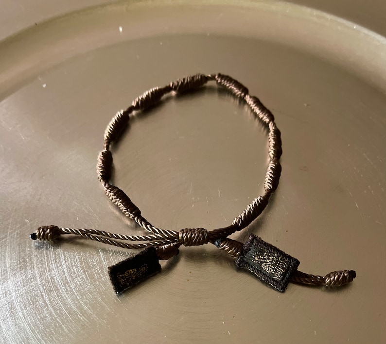 Brown Knot Scapular Rosary Bracelet - Etsy