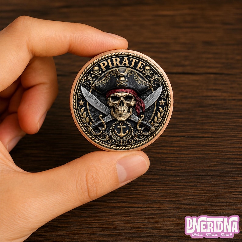 Pirate Skull Challenge Coin, Treasure Map Collectible Metal Coin ...