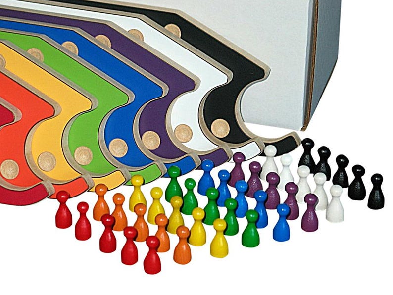 Pegs and Jokers 8-player Game With Colorful Handmade Interlocking ...