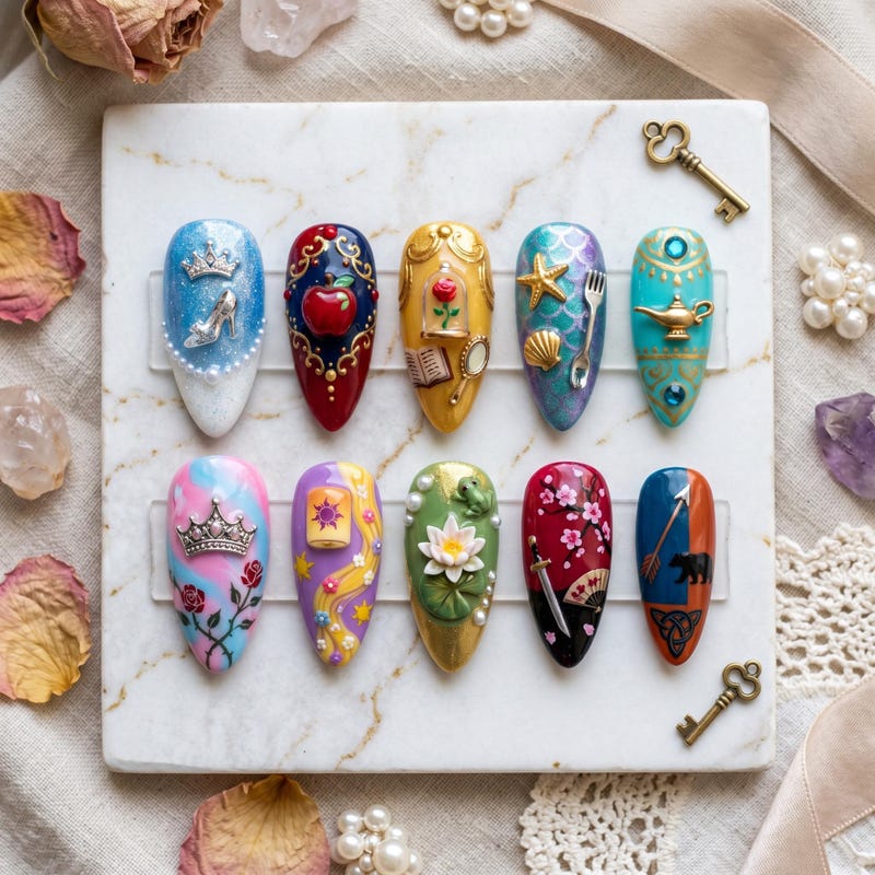 Custom Rapunzel Nails - Etsy