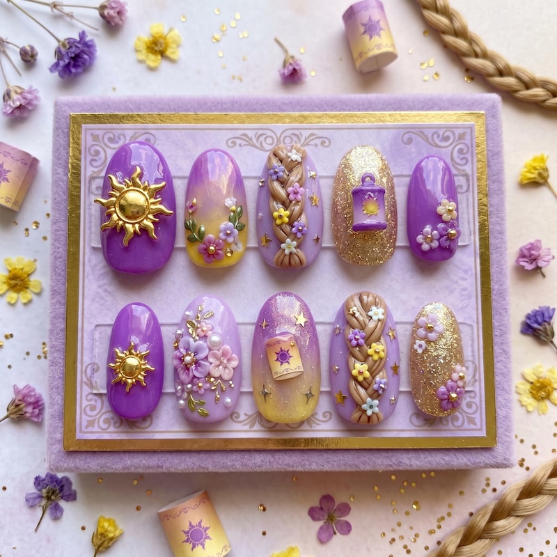 Tangled Nails Rapunzel - Etsy