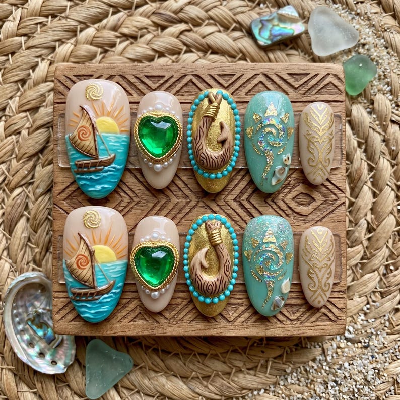 Fantasy Palace Wearable Nails | Custom Jasmine Blossom Pressons ...