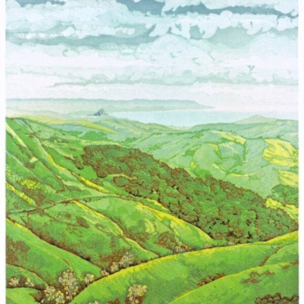 Reductive Linocut - Etsy