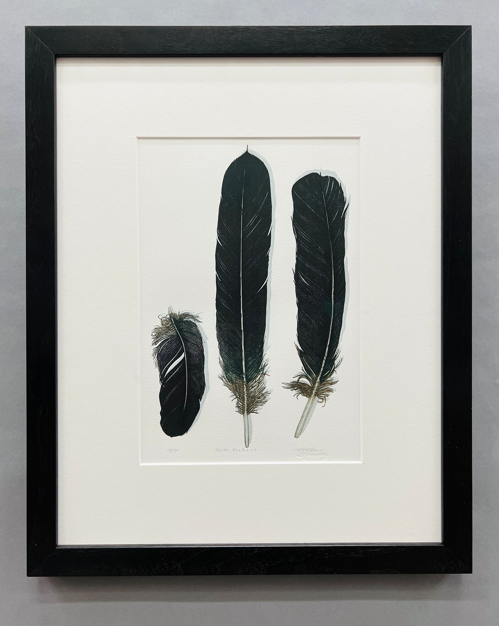 RAVEN FEATHERS a Multi-block Linocut Relief Print 2022 - Etsy