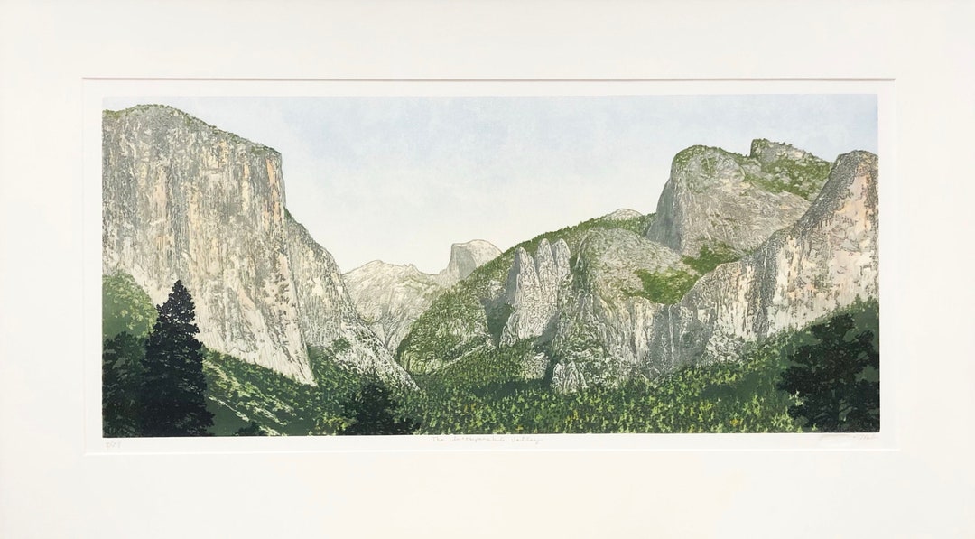 THE INCOMPARABLE VALLEY - Fine Art Linocut Relief Print, Original Art ...