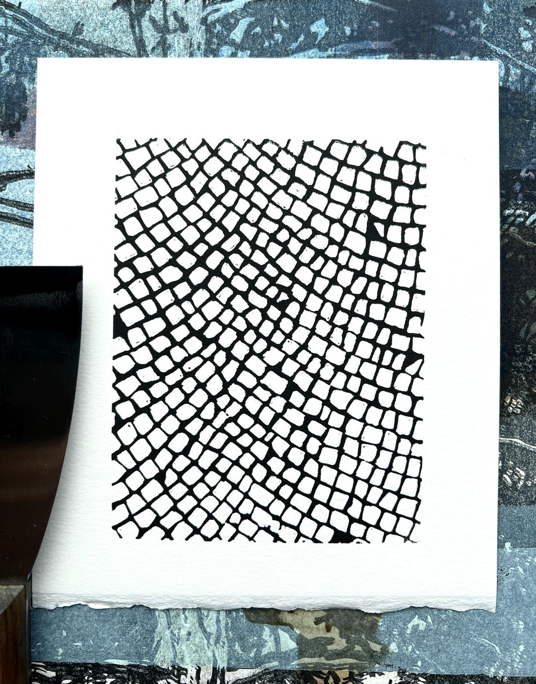 ROAD, Cobblestone Road in Europe, Linocut Relief Print, Inktober 2024 ...