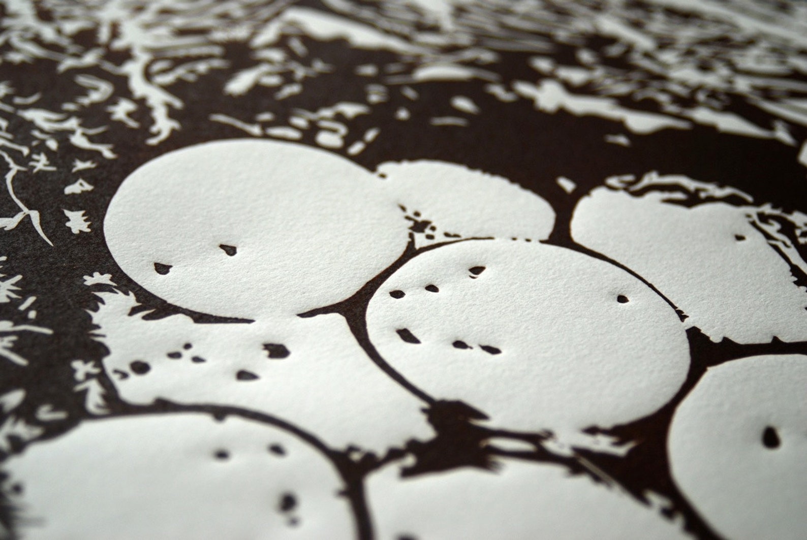 Linocut Relief Print Original Art 16x20 CASSIN'S NEST - Etsy