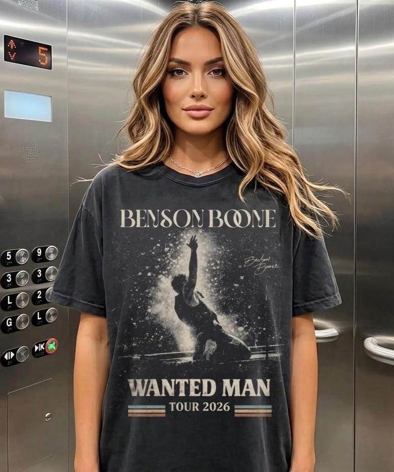 Benson Boone Wanted Man Tour 2026 T-shirt graphique unisexe - Etsy France