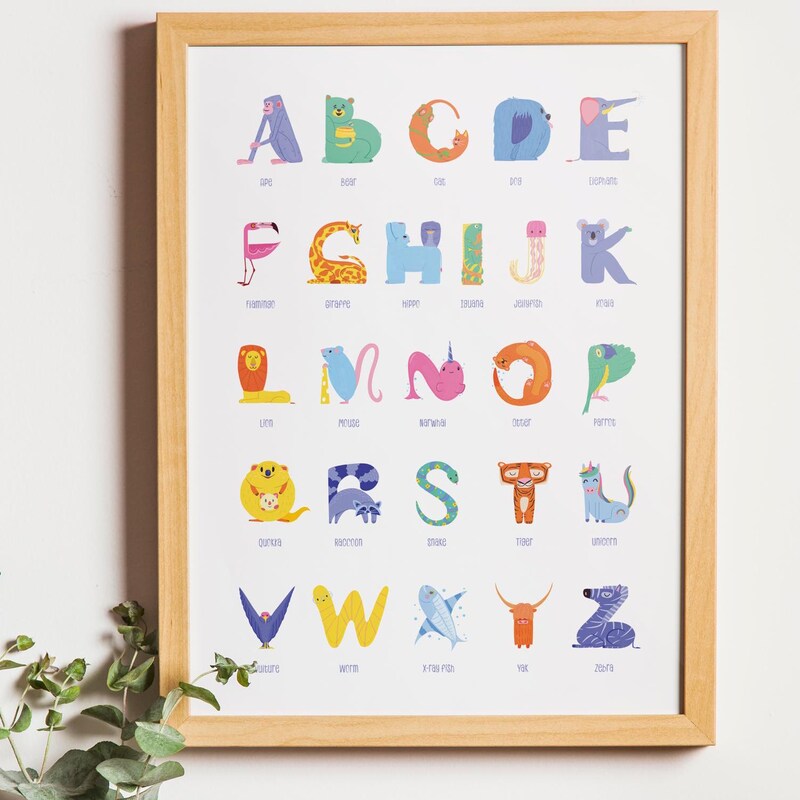 Alphabet Art Print - Etsy