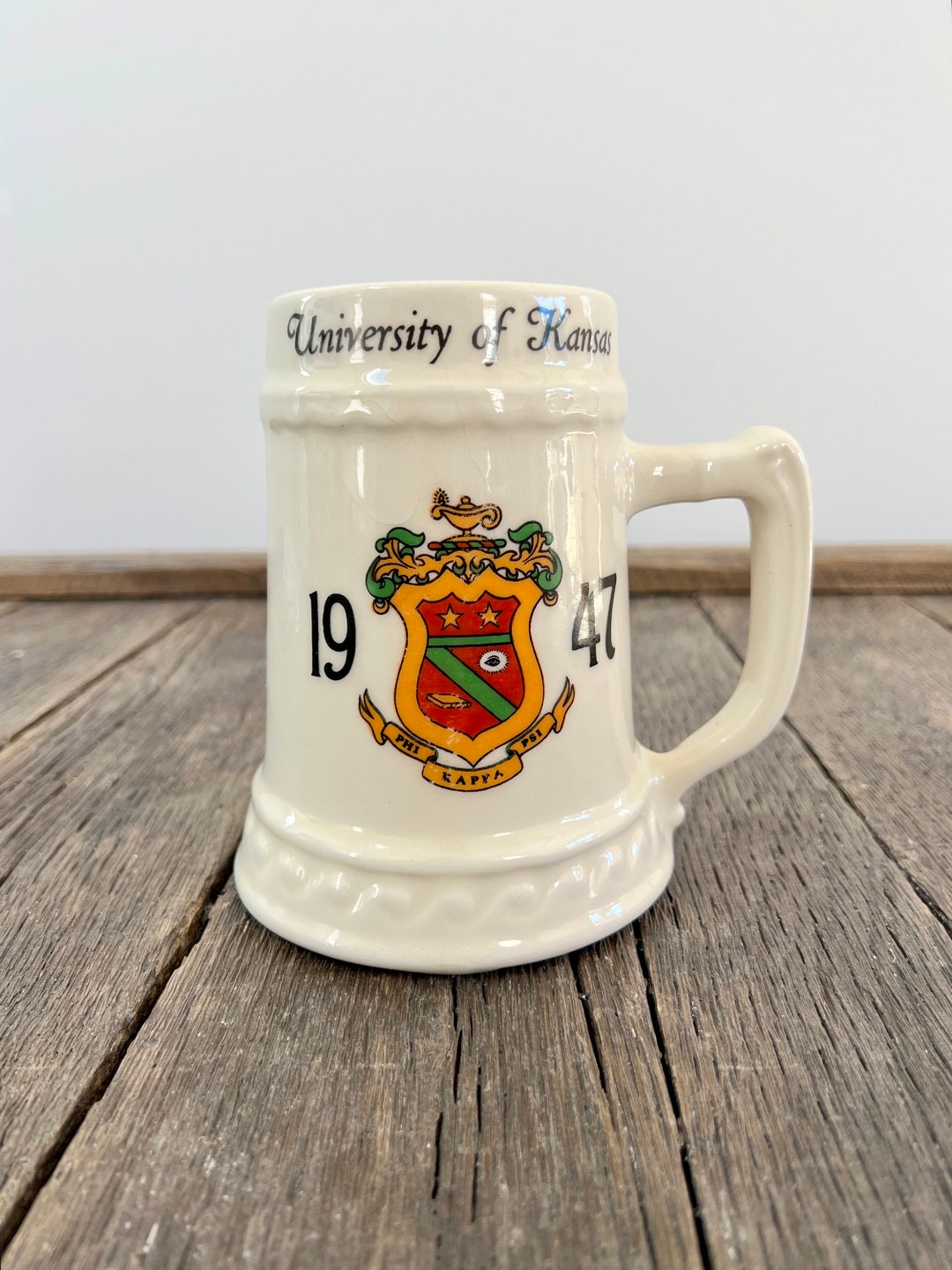 Vintage University of Kansas Mug - 1947 Phi Kappa Psi KU Ceramic Mug - Etsy
