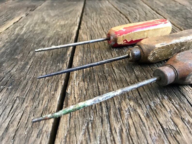 3 Vintage Icepicks Wood Handle Ice Picks Antique Ice Picks | Etsy