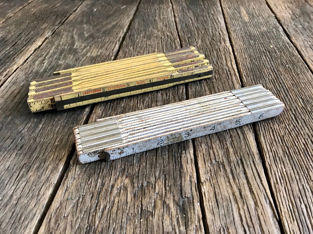 Vintage Folding Rulers - 2 Wood and Metal Folding Rulers - 72 ...
