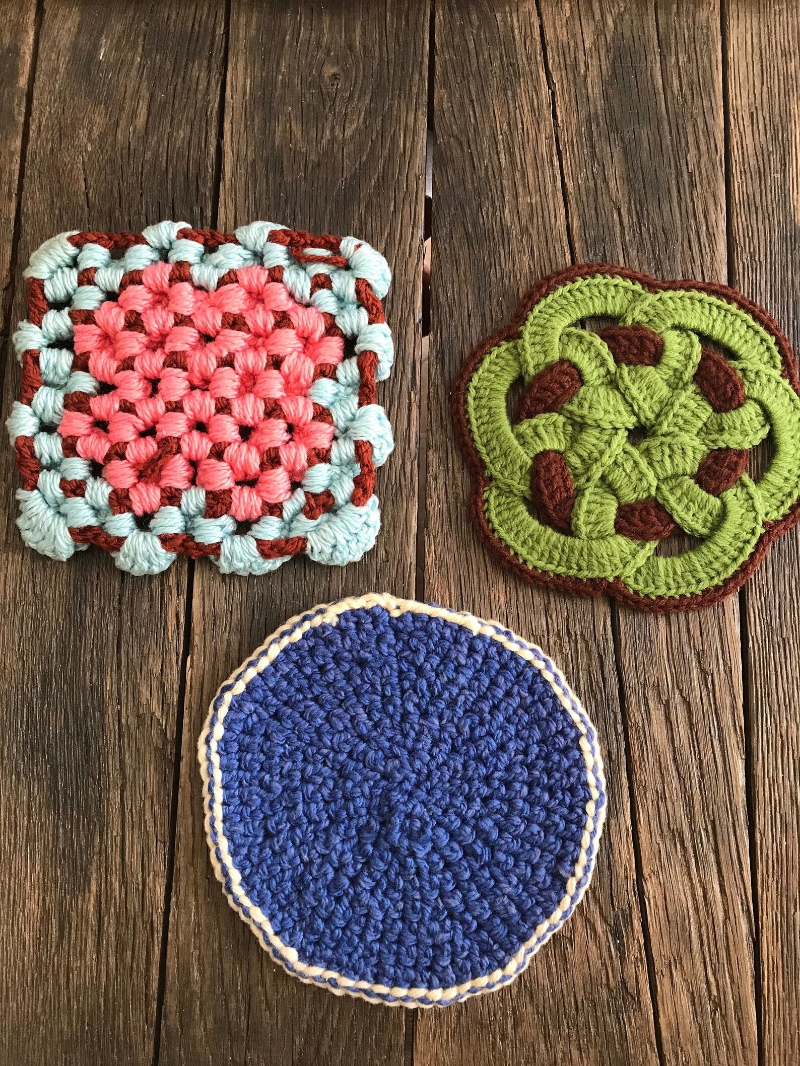 Vintage Trivets 3 Handmade Crochet Trivets Retro Pot | Etsy