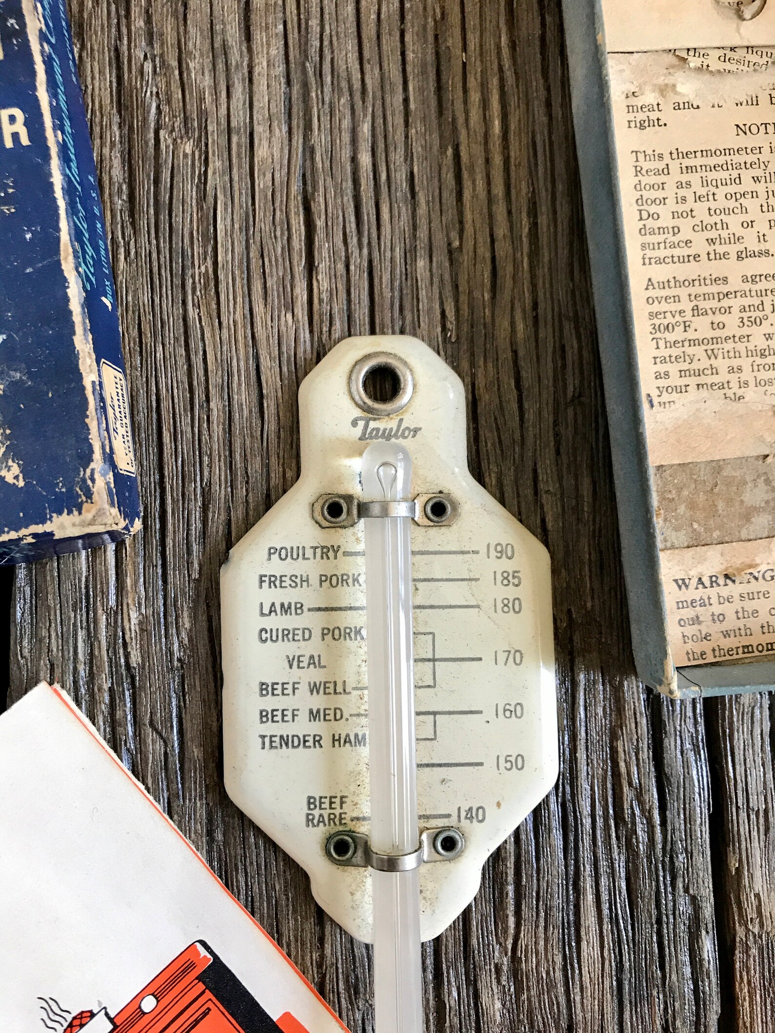 Vintage Taylor Thermometer Taylor Roast Meat Thermometer - Etsy