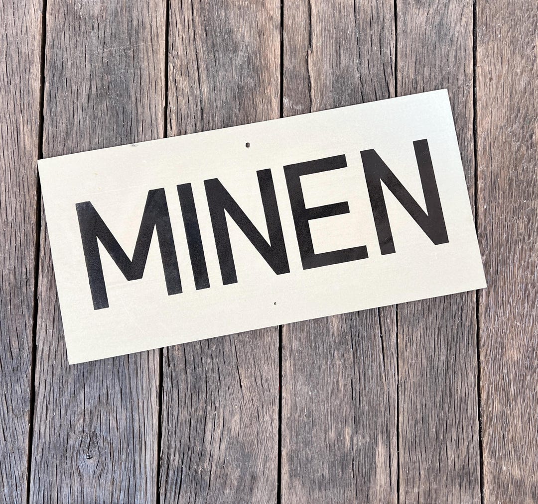 Vintage German Land Mine Metal Sign - 15 1/2" X 7 1/2" Metal MINEN ...