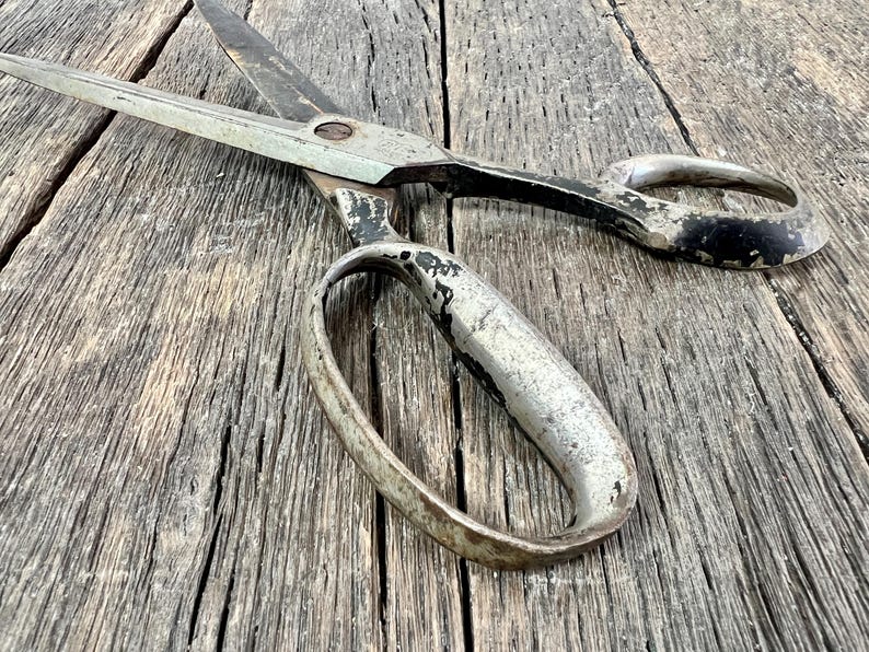 Large Vintage Wiss Scissors - 10" Wiss-inlaid Scissors - Etsy