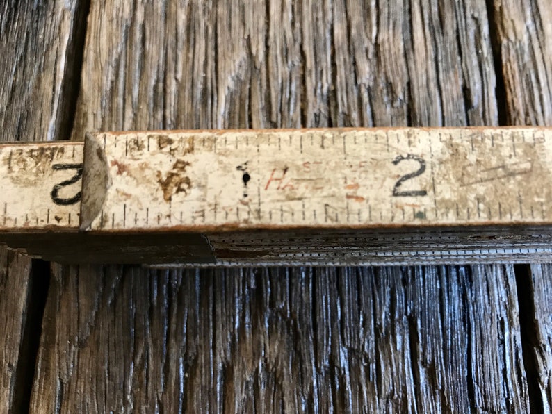 Vintage Folding Rulers 2 Wood and Metal Folding Rulers | Etsy