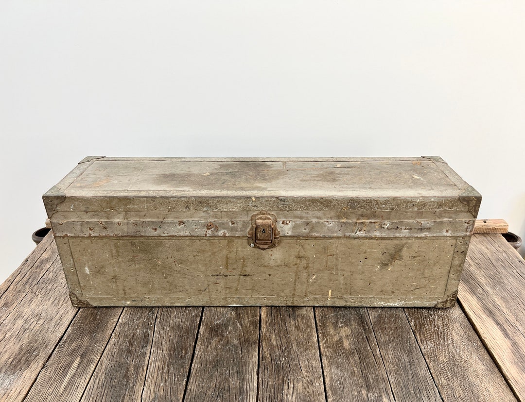 Vintage Wood and Metal Tool Box W/ Drawer- 30 1/2" Rustic Tool Box - Etsy