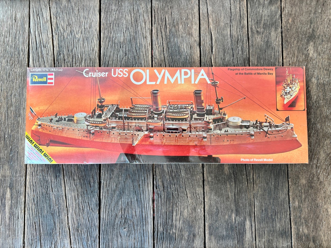 SEALED Vintage USS Olympia Ship Model Kit Collectible Revell Cruiser ...